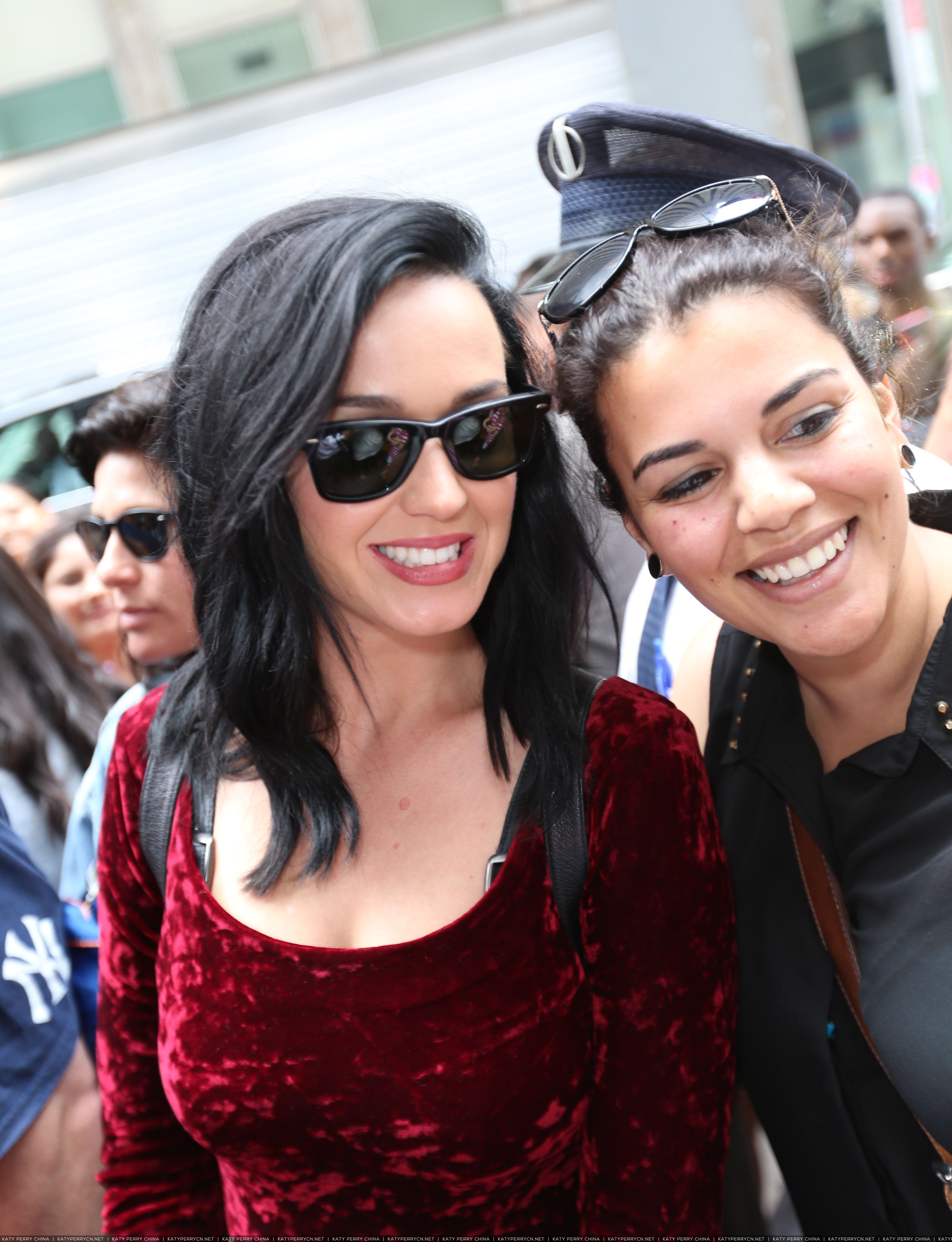 Katy Perry doing some interviews at radio stations in New York City to ...